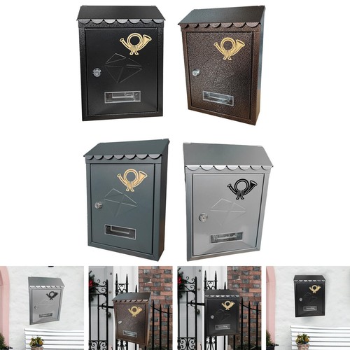 Wall Mount Mailbox Post Box Front Door Letter Magazines Post Porch ...