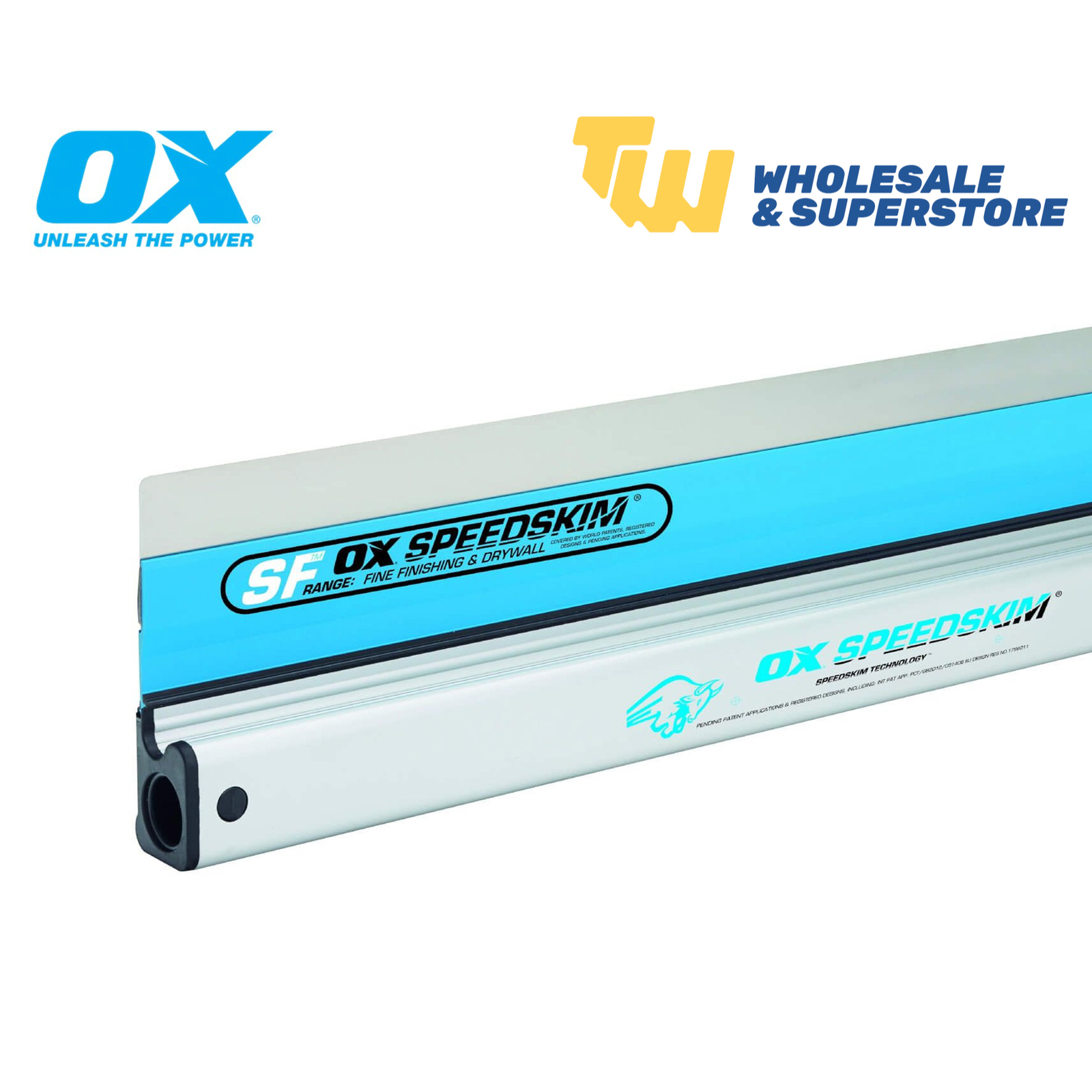 OX Speedskim SF 450mm Stainless Plastering Rule Fine Finishing Spatula ...
