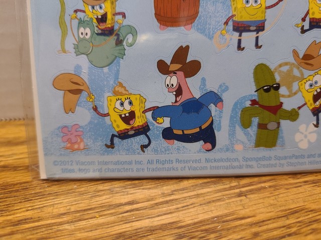 American Greetings Stickers Cowboy Spongebob Squarepants 6 Sheets ...
