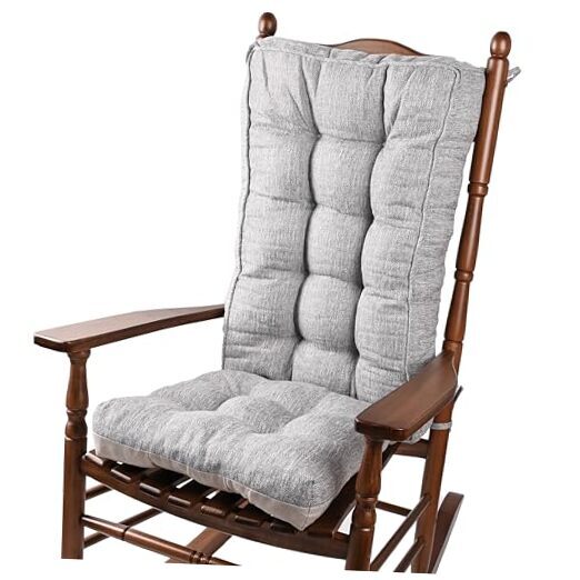 Jumbo Rocking Chair Cushion Set Non Slip Rocking Chair Cushion Back