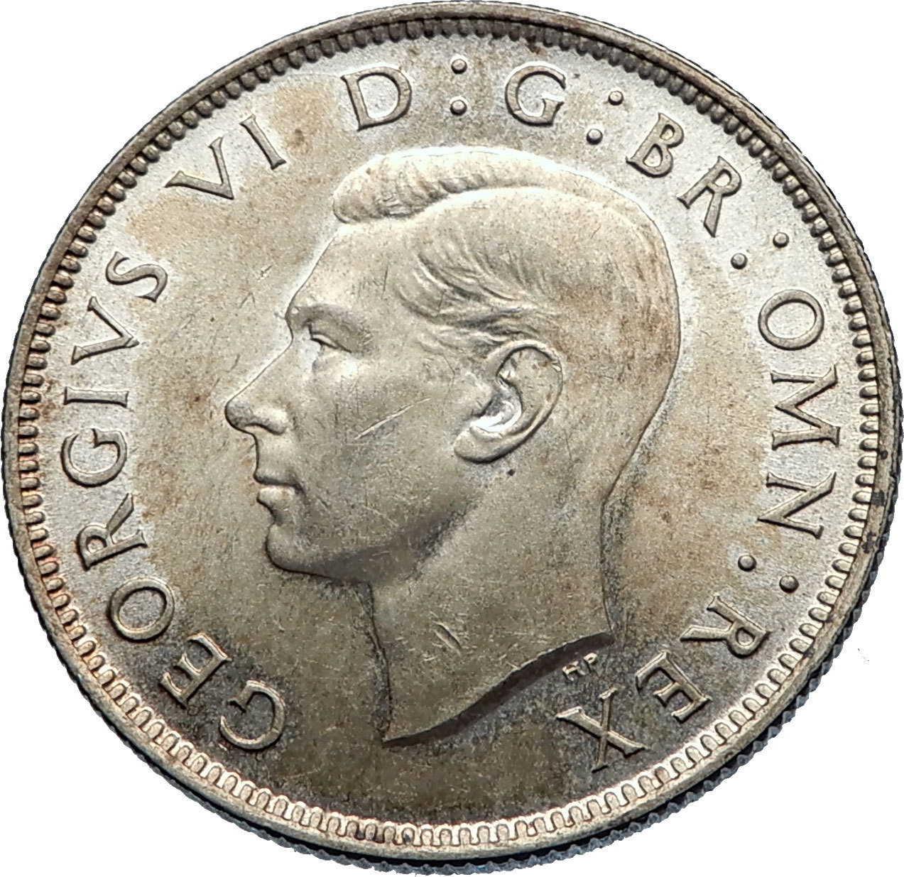 1944 United Kingdom Great Britain GEORGE VI Silver Florin 2Shillings ...
