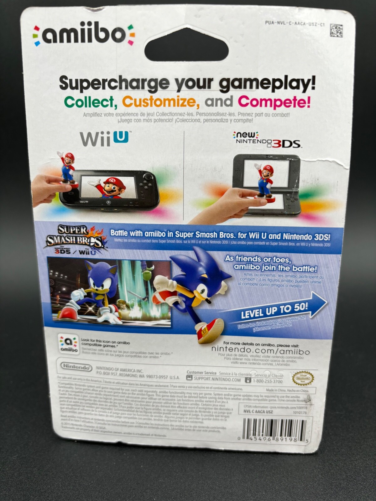 Super Smash Bros Series Sonic Amiibo Figure Nintendo