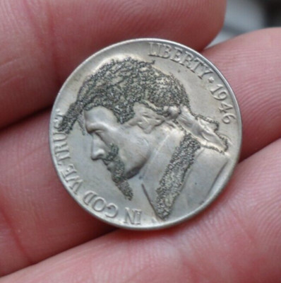 Vintage ORIGINAL Hobo Nickel ( Not Modern Artisan Made ) 1946 REAL HOBO ...