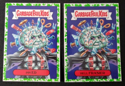 PIN ED & HELL FRASIER Garbage Pail Kids 2018 Horror-ible Green GPK Pair ...