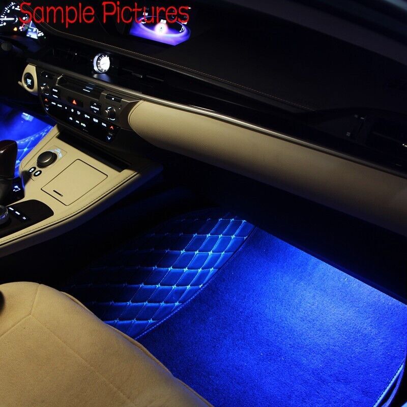 2Pcs Universal White LED Car Interior Ambient Foot Light W/USB ...