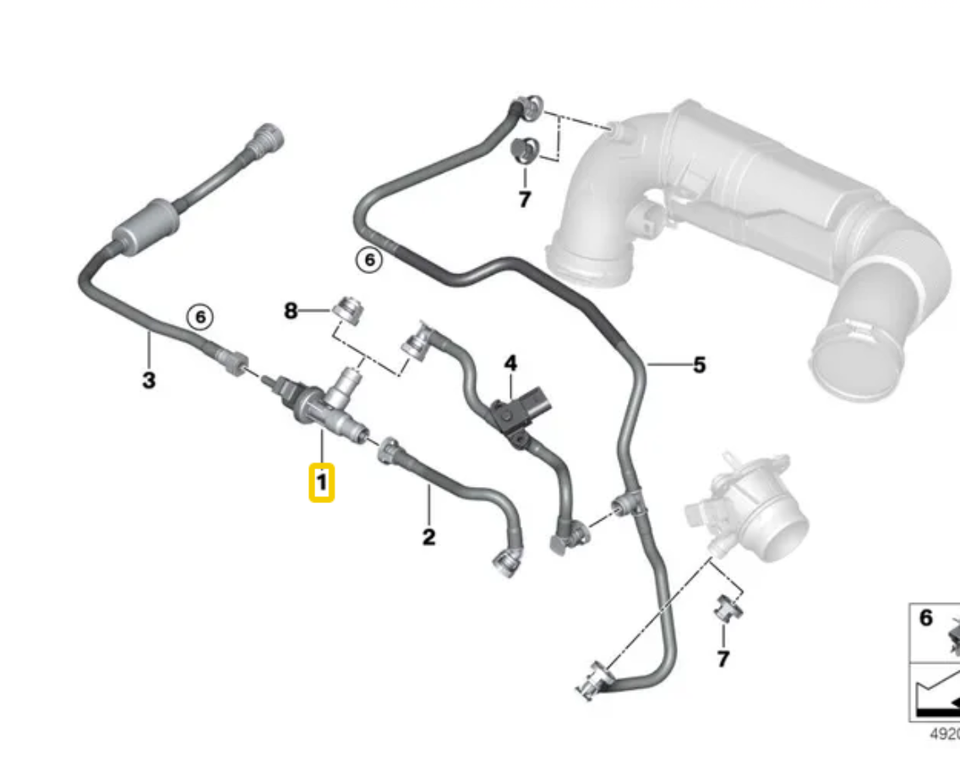 13907614013 Fuel Tank Breather Valve for 2016-2018 BMW X1 X2 16-20 Mini ...