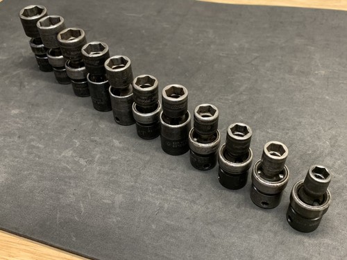 Snap-On Tools 11pc 3/8" Dr Swivel Impact Socket Set 9-19mm Metric ...