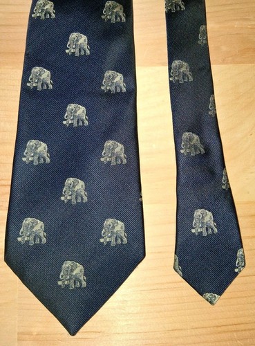 JIM THOMPSON Silk Thai land NeckTie ELEPHANT NAVY BLUE GOLD CLASSIC | eBay