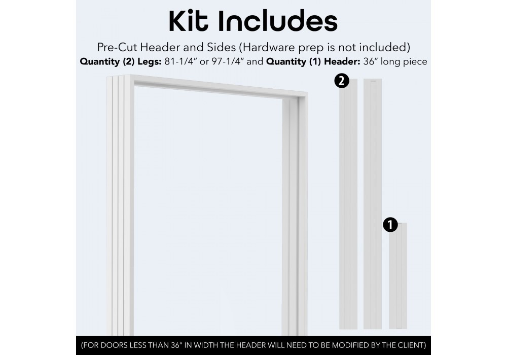 Interior Primed Paint Grade Door Jamb Frame Kit | eBay