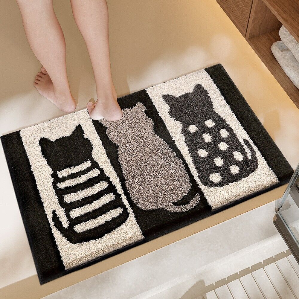 Kinder Mädchen Zimmer Fußmatte Bad Wohnmatte mit Katzen Katze Cat Anti ...