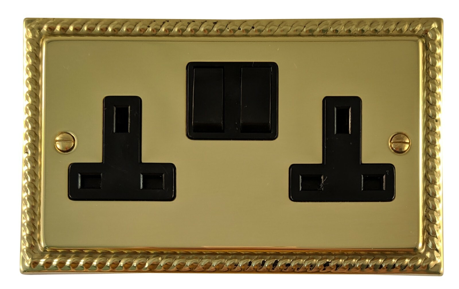 Monarch Roped Polished Brass MBB Light Switches, Plug Sockets, Dimmers ...