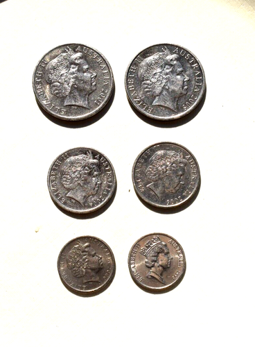 AUSTRALIAN COINS, LOT OF 6, 20P, 10P & 5P, USED, NLPB | eBay