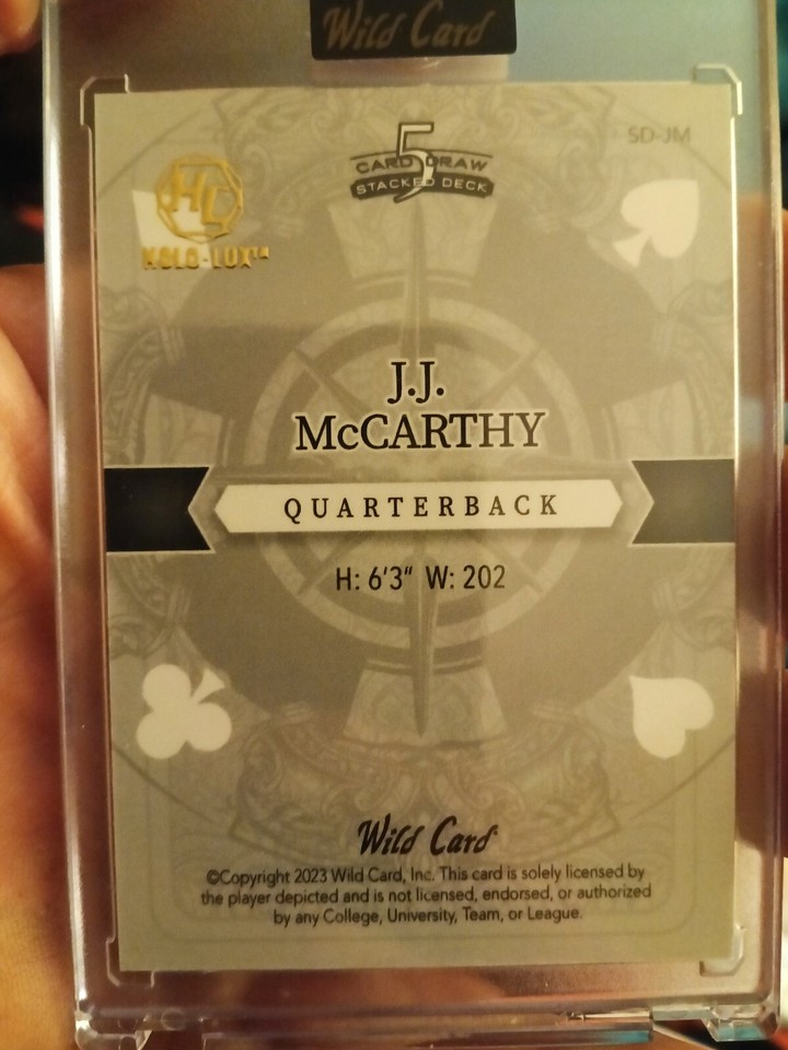 sports trading card singles Wild Card above mint sports cards JJ ...