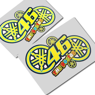 MOTO 46 the doctor stickers motorcycle decals custom graphics x 2 SMALL ...