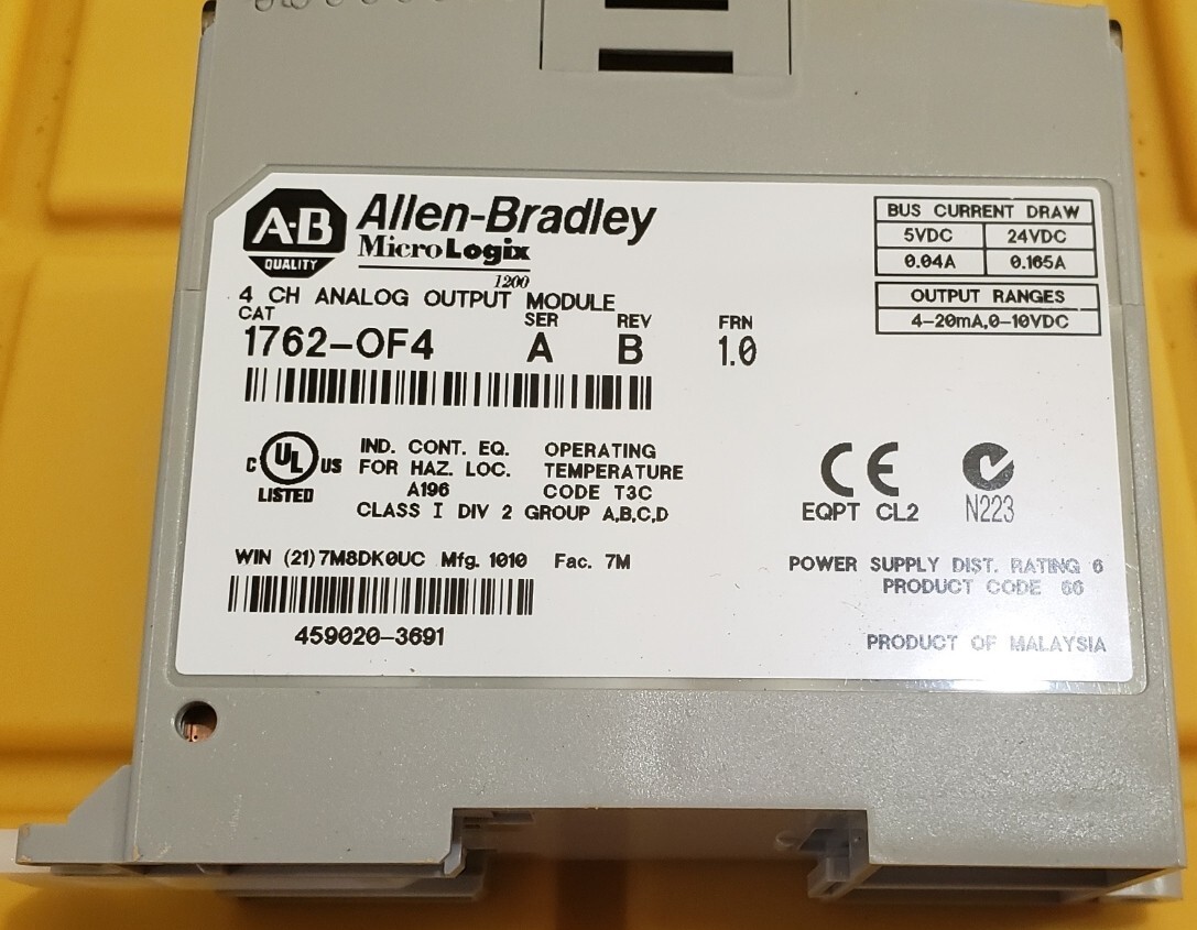 Allen Bradley MicroLogix 1762-OF4 AB | eBay