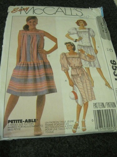 MISSES DRESS & TIE BELT RARE McCALL'S 9537 Easy Sewing Pattern UNCUT ...