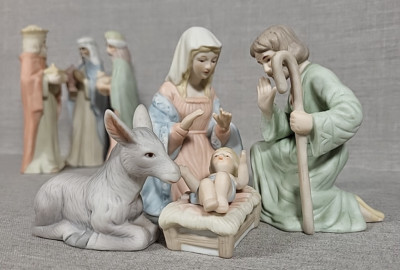 Lefton "The Christopher Collection" 8 Piece Nativity Set Vintage - NOT ...