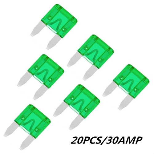20PCS 30Amp Mini Blade Style Fuses APM/ATM 32V Short Circuit Protection ...