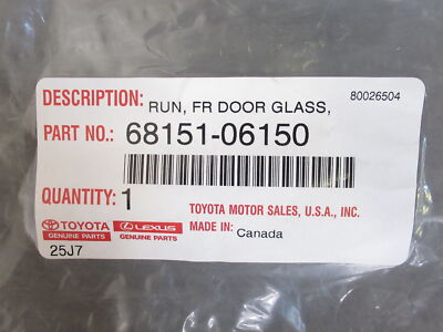 Genuine OEM Toyota 68151-06150 Driver Front Window Run Channel 2015 ...