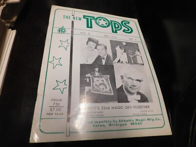 The New Tops Magazine Of Magic For Magicians 1969 July | eBay