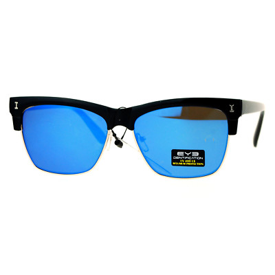 New Flat Lens Sunglasses Retro Designer Square Frame Unisex Fashion | eBay