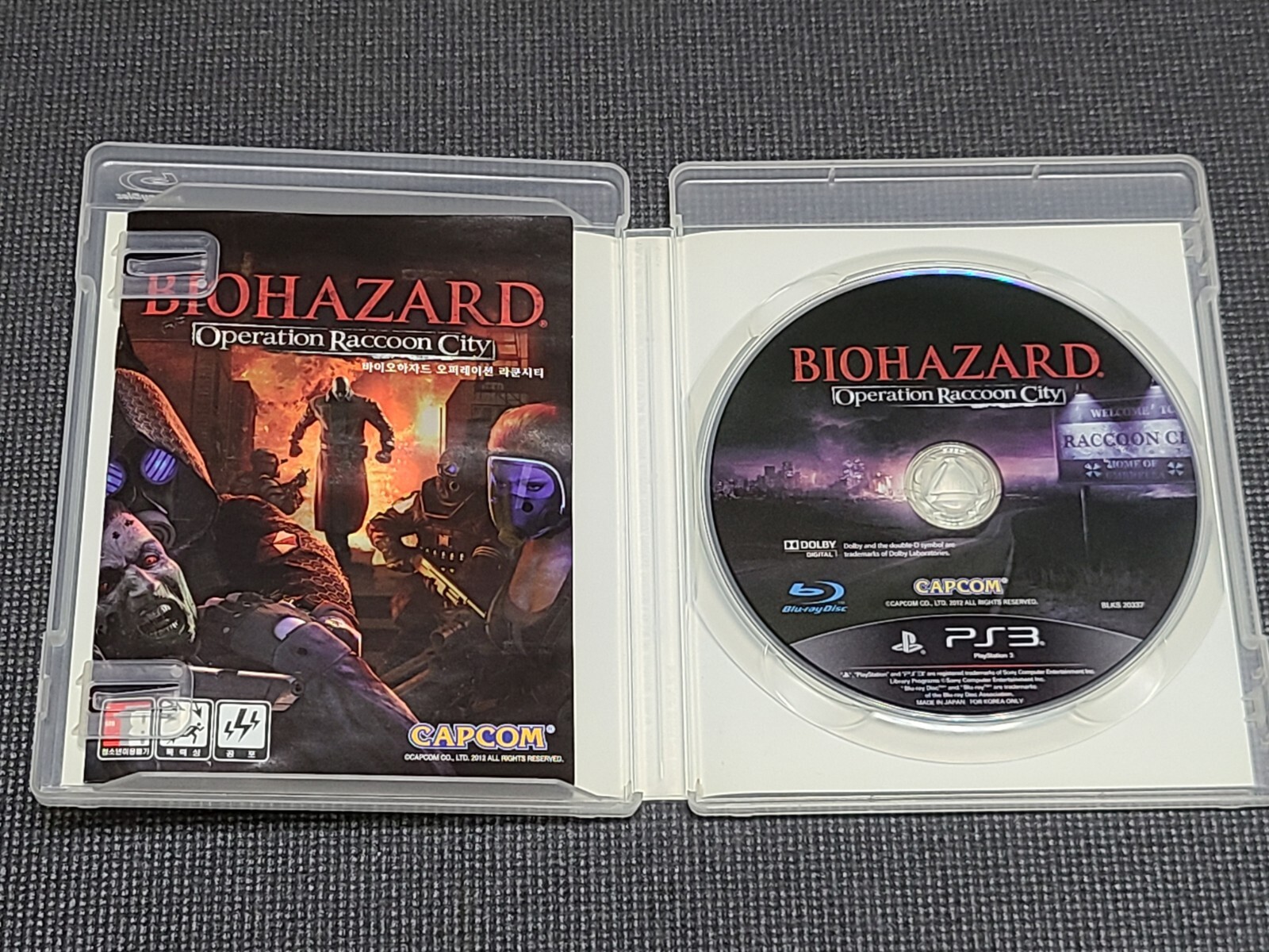 Sony PlayStation3 Biohazard Operation Raccoon City Retro Game Korean ...