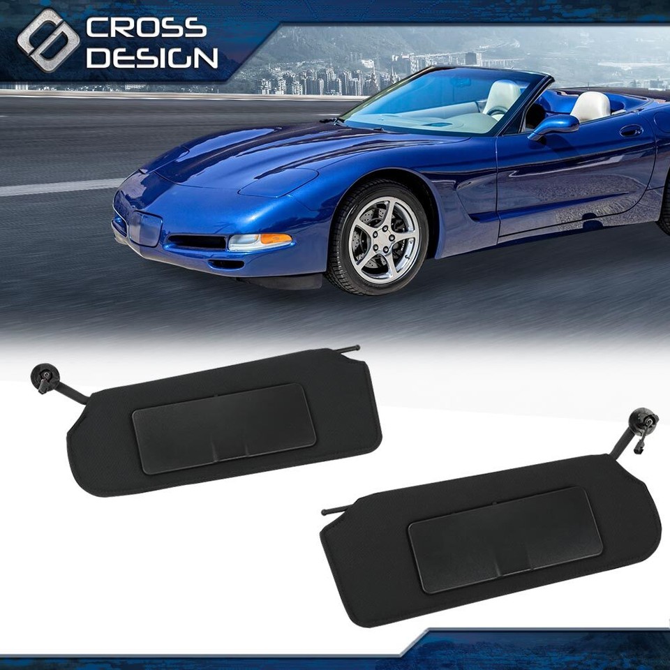 Fit For 97-04 Corvette C5 Sun Visor Vanity Mirror Sunvisors Shaded ...