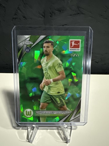 Topps Chrome Bundesliga Sapphire Mohammed Amoura Green 86/99 Wolfsburg ...