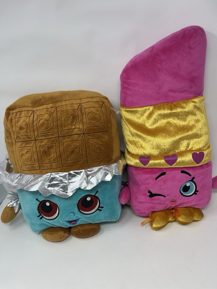 Shopkins Plush Stuffed Animal Toy Bundle Of 4 Lipstick Chocolate Apple ...