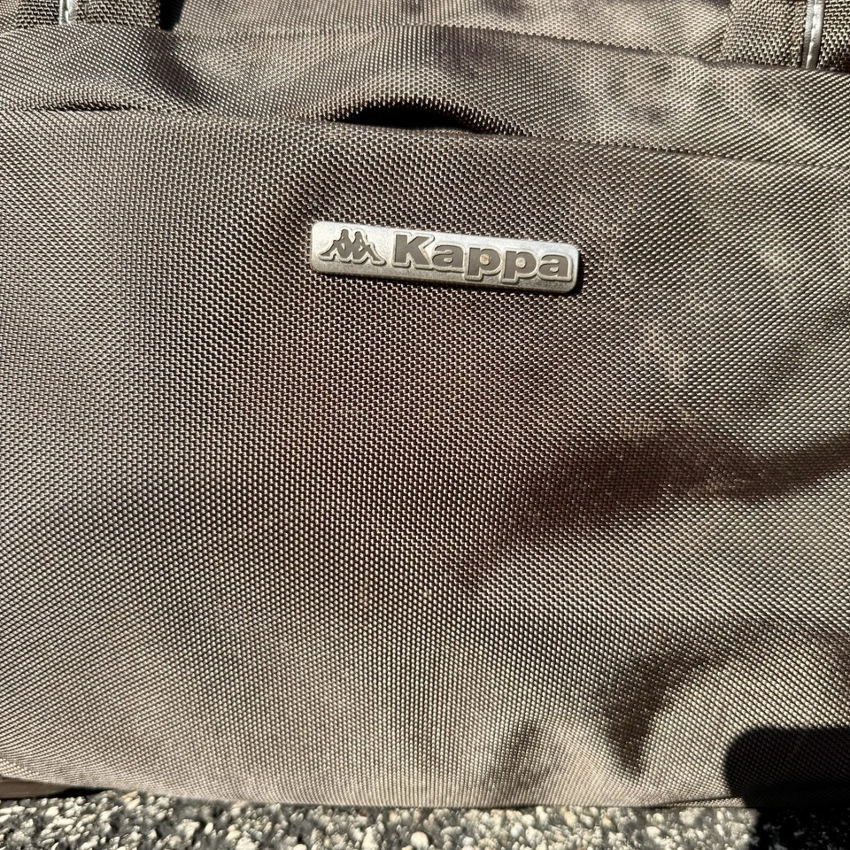 Kappa Brown Nylon Rolling Luggage Suitcase Travel Bag Carry-On Wheeled ...