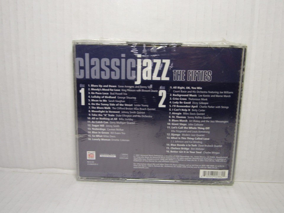 Classic Jazz The Fifties CD (2001, Time Life) Miles Davis, Billie ...