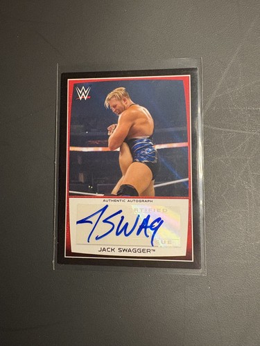 JACK SWAGGER SIGNED AUTO'D 2015 WWE TOPPS CARD JAKE HAGER BELLATOR ...