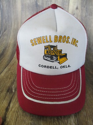 VTG SEWELL BROS. Inc. Bulldozer Construction CORDELL OK Cap Snapback ...