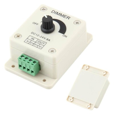 8A 96W Manual Dimmer Switch 3528 5050 5630 3014 Single Color Knob LED ...