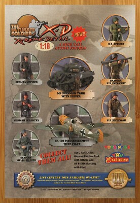 2000 Ultimate Soldier XD Action Figures Print Ad/Poster WWII Plane Tank ...