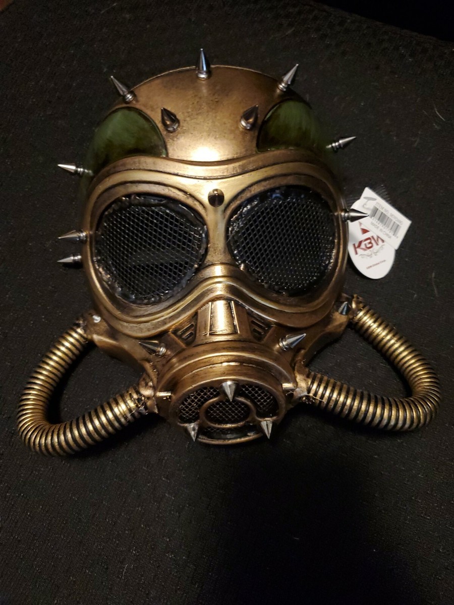 Spiked Gas Mask Silver Steampunk Gas Mask Respirator – Phoenix