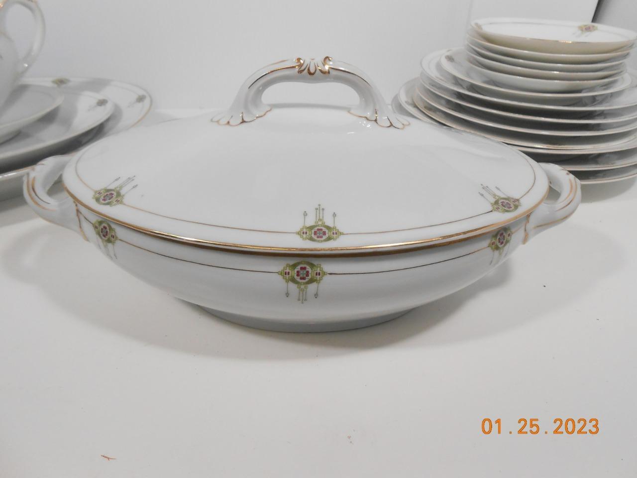 Antique Austrian Empire China Karlsbad Dinnerware Set 45 pc Austria. | eBay