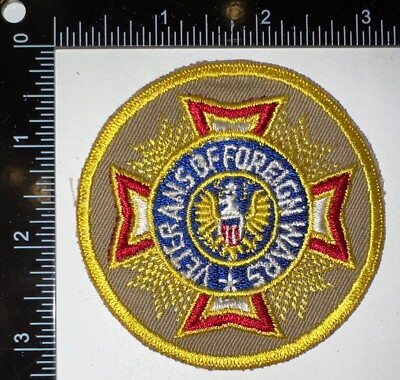 VINTAGE USA United States of America VFW Veterans of Foreign Wars Twill ...