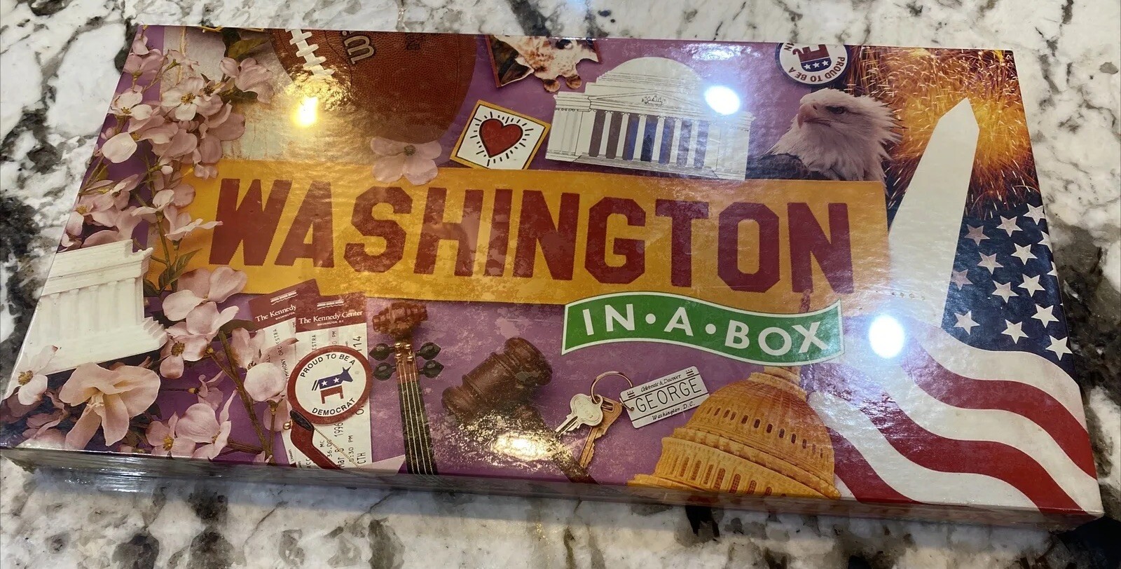 Vintage Washington In A Box Board Game Washington DC Monopoly Factory ...