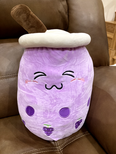 SQUISH PILLOW - LARGE 20 inch - GRAPE BOBA TEA | eBay