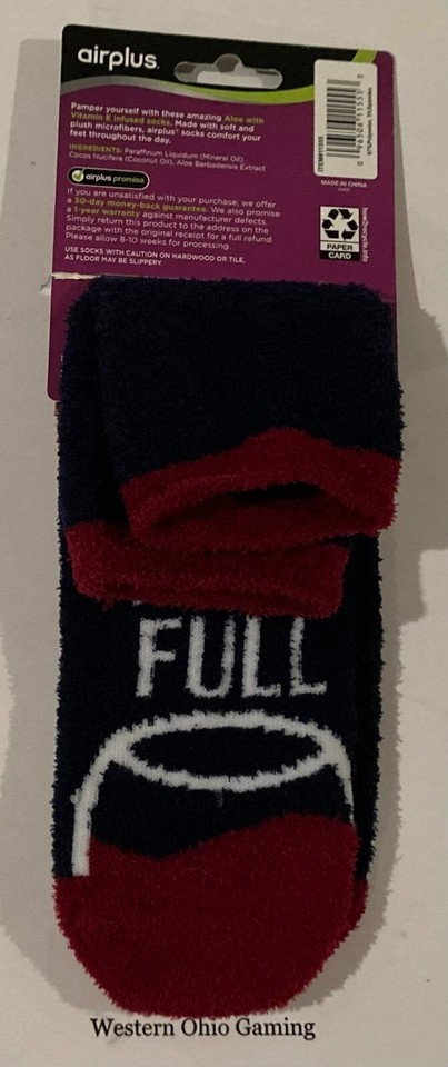 Women's Airplus Glass Half Full Aloe Infused Ultra Comfort Socks Size 5 ...