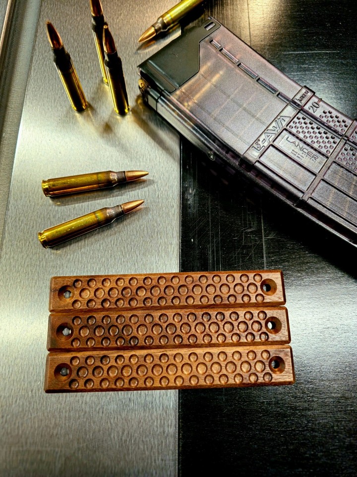 Wood M-lok & Keymod Rail Cover, DIMPLE Texture - WALNUT, Made In USA *1 ...