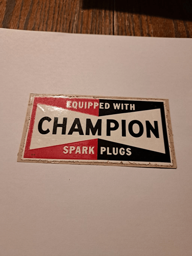 Vintage Original 60-70s Equipped with Champion Spark Plugs Hot Rod ...