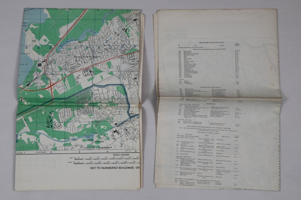 2 - US WWII 1945 Map of Berlin 3rd Edition 1944 Survey WW2 Germany ...