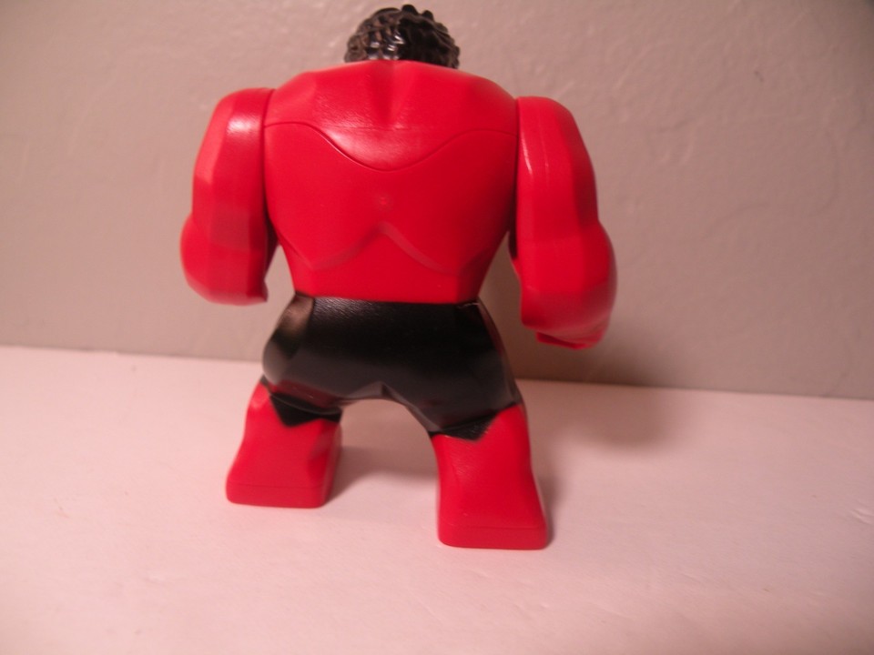 Lego Red Hulk SH0370 Big Fig Yellow Eyes 76078 Hulk Vs. Red Hulk Marvel ...