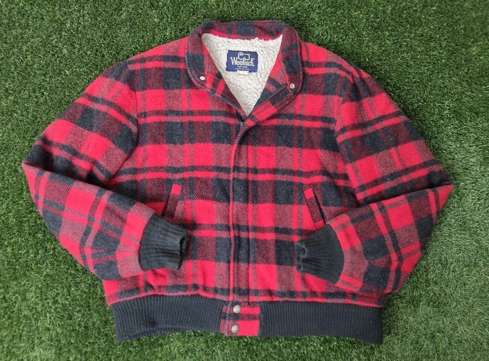Vintage Woolrich Red Plaid Hunting Jacket Size Large | eBay