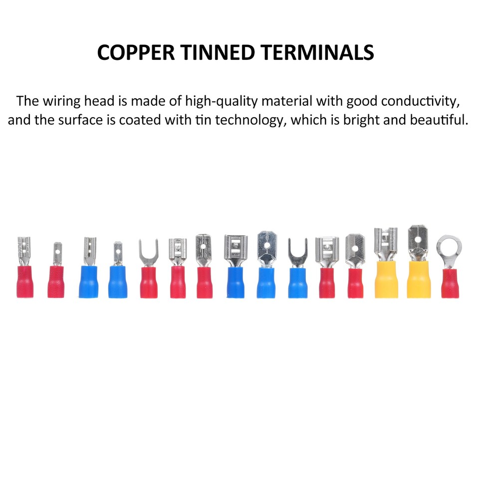 280PCS Cold Pressure Terminal Set Electrical Wire Connectors Insulated ...