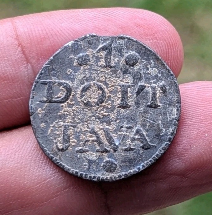 RARE !!! British East Indies Java 1 Doit VEIC 1814 Grade Tin Coin_Z208 ...
