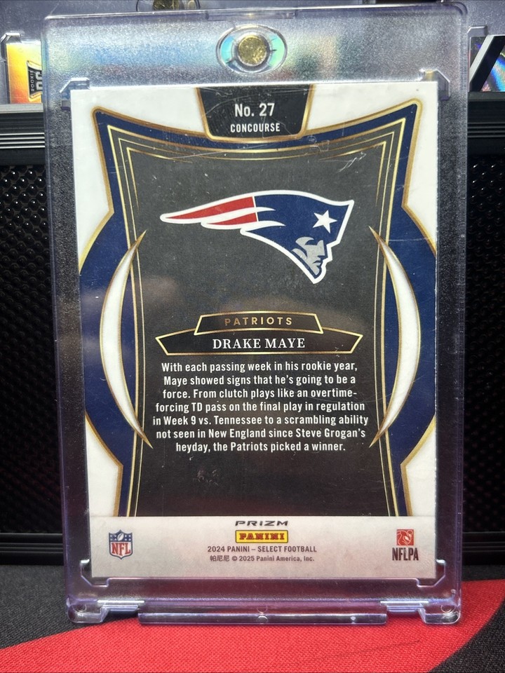 2024 Panini Select - Concourse Drake Maye #27 Black & Red Shock Prizm ...