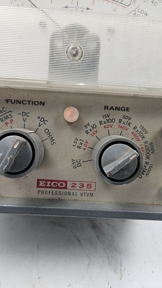 Vintage EICO Professional Vacuum Tube Voltmeter Model 235 VTVM POWERS ...